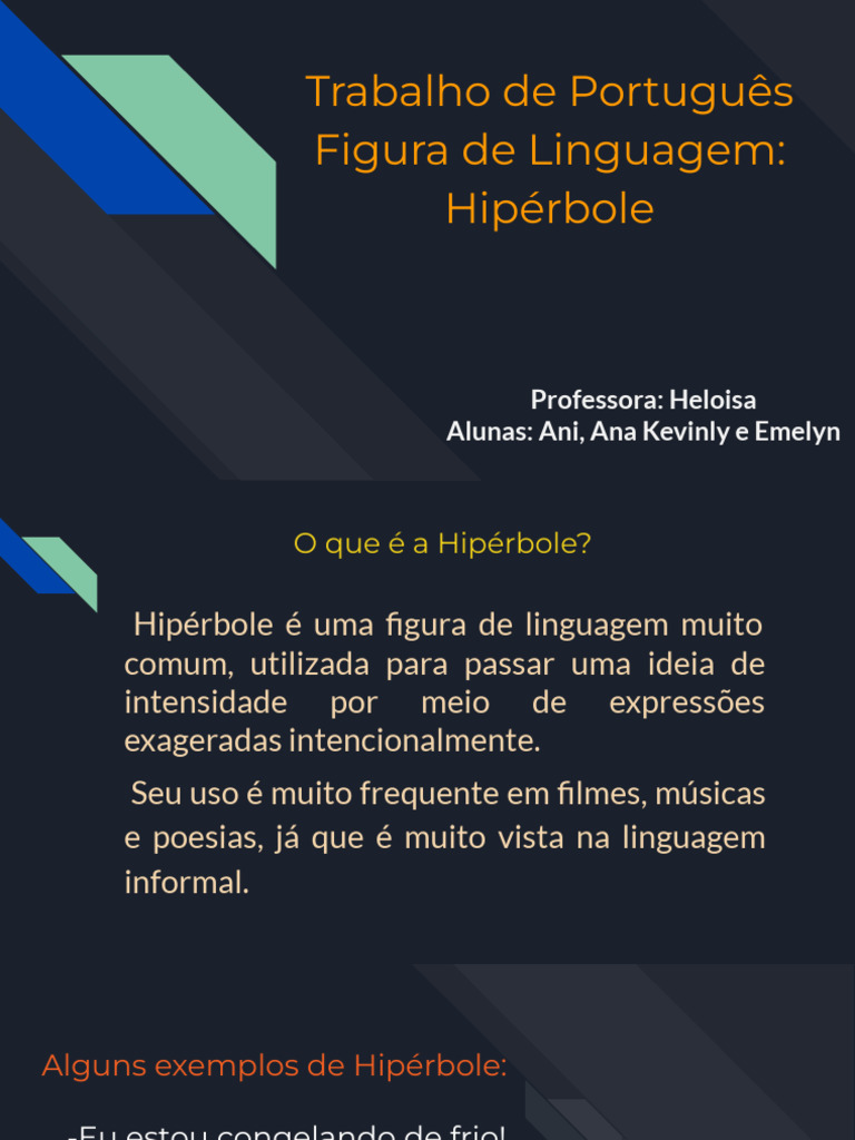 Entendendo a Hipérbole em Linguagem | PDF
