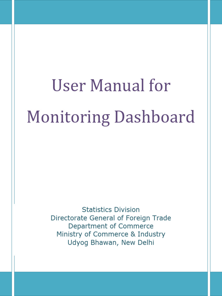 User Manual of Monitoring Dashboard PDF | PDF | Exports | International ...