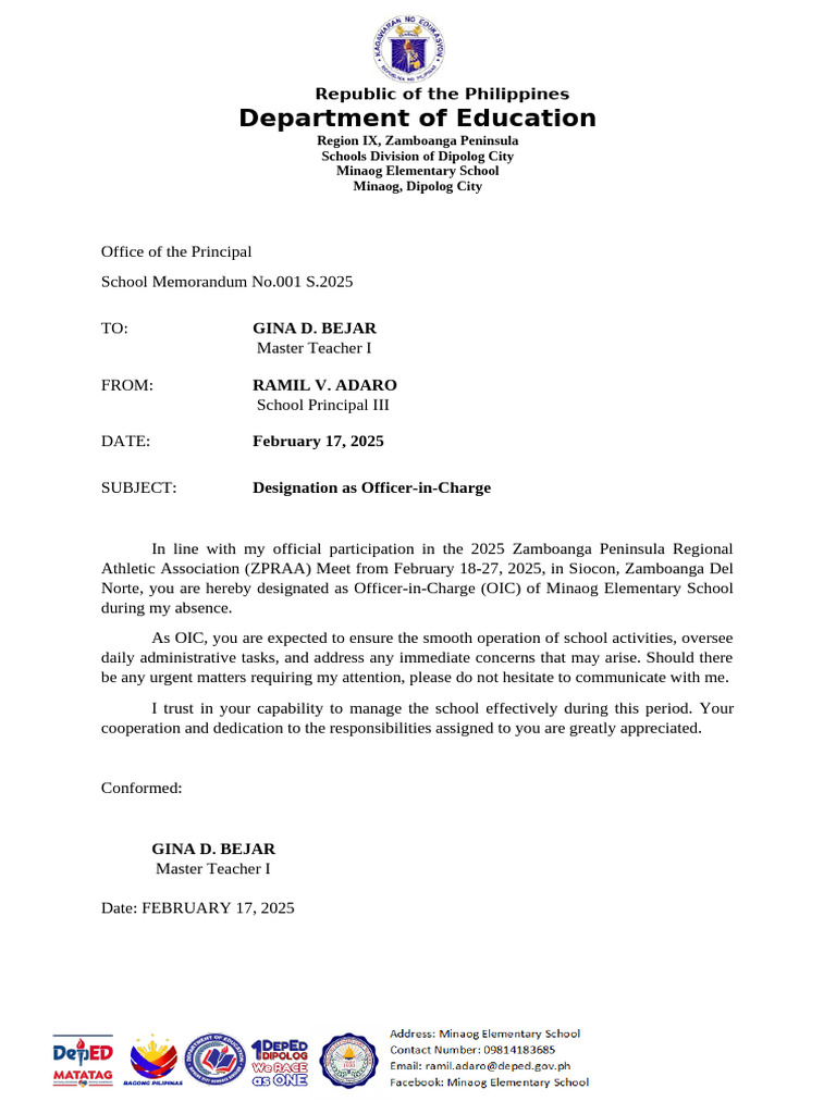 Designation Oic | PDF