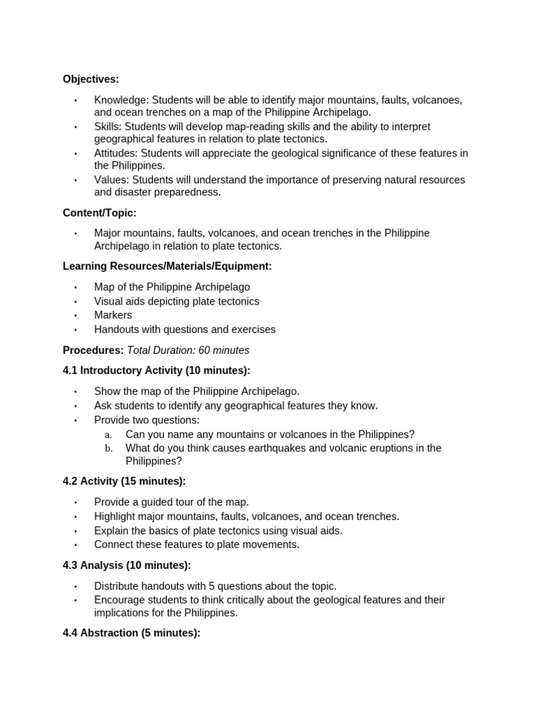 Philippine Geological Features Map | PDF | Volcano | Plate Tectonics