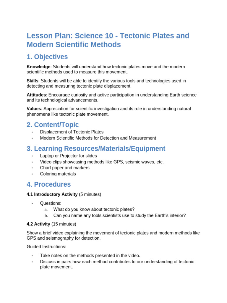 understand how tectonic plates move and the modern scientific methods ...