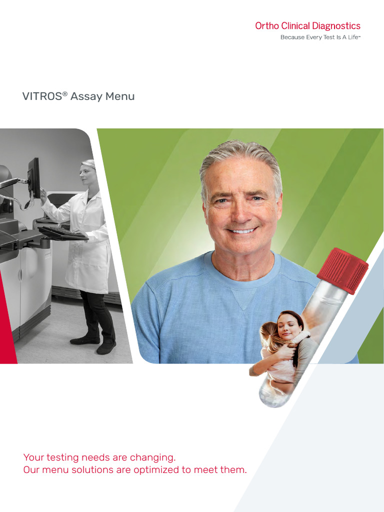CL Vitros Assay Menu Brochure EMEA - EN | PDF | High Density Lipoprotein