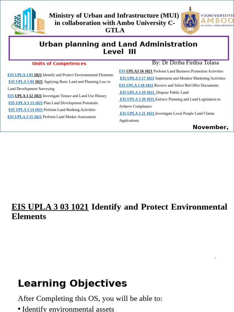 Level III-Urban Planning and Land Administration 3 | PDF | Surveying ...