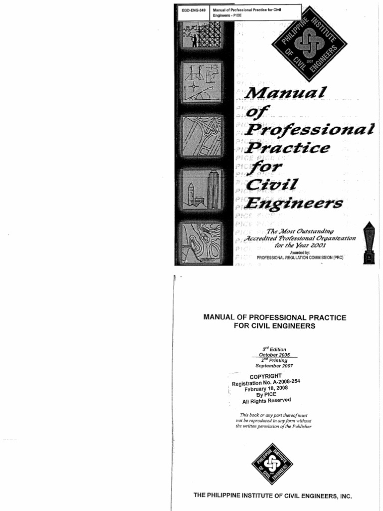 Manual of Professional Practice For Civil Engineers | PDF
