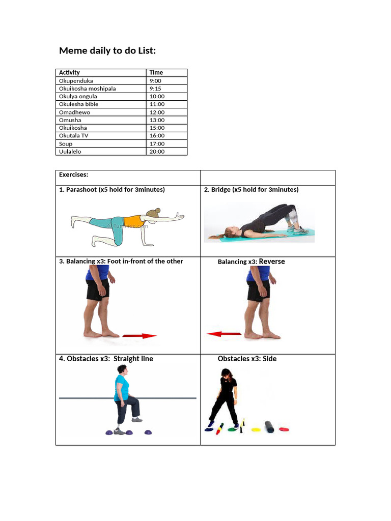 Stroke Paitient Exercises | PDF