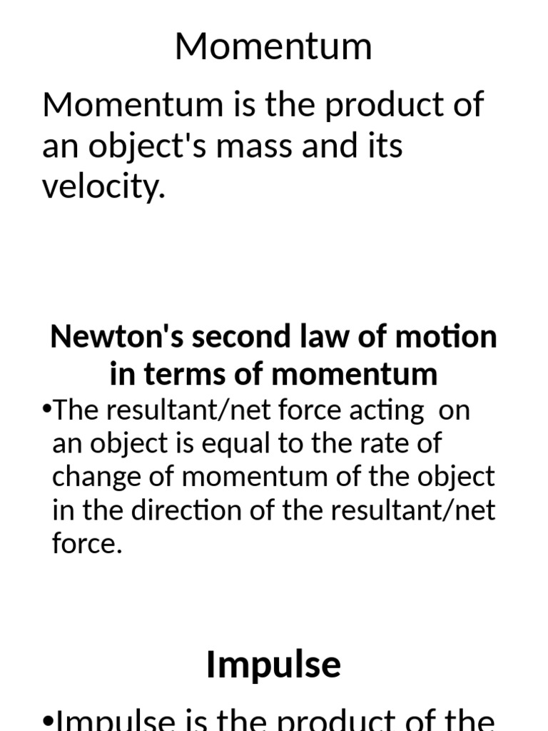 Understanding Momentum and Impulse | PDF