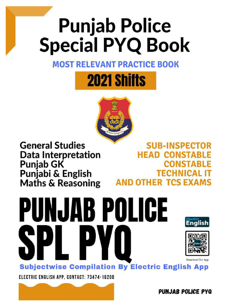 Punjab Police Pyq by Electric English | PDF