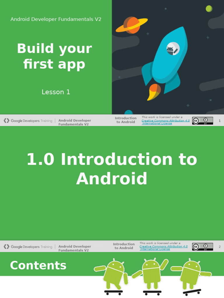01.0 Introduction To Android | PDF | Android (Operating System) | Mobile App