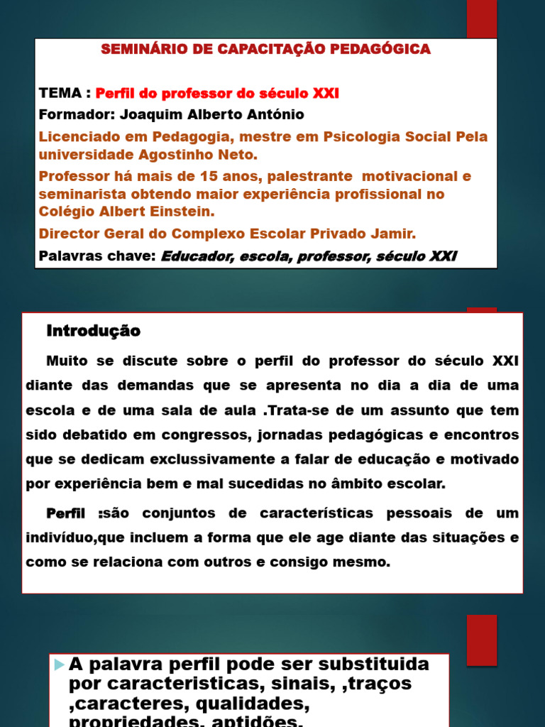 Perfil Do Professor Do Século XXI | PDF | Pedagogia | Aprendizado