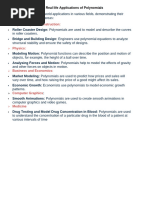Real-Life Applications of Polynomials | PDF