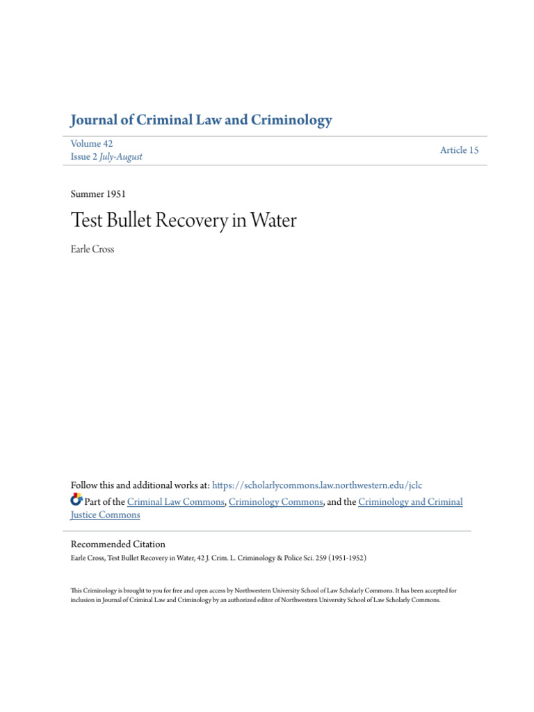 Bullet Recovery System in Water | PDF | Sheet Metal | Bullet