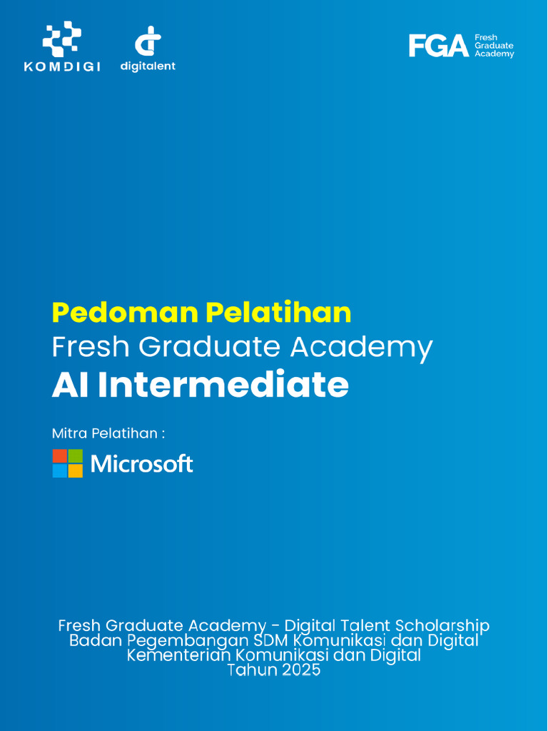 Pedoman Peserta FGA 2025 - Microsoft - AI Intermediate | PDF