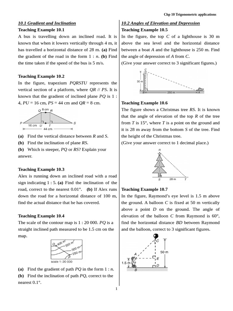 Chapter 10 Trigo Applications Final | PDF | Angle | Compass