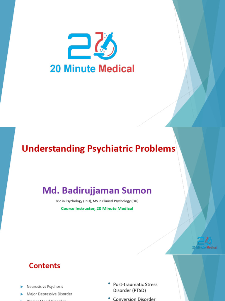 Overview of Psychiatric Disorders | PDF | Mental Disorder | Anxiety