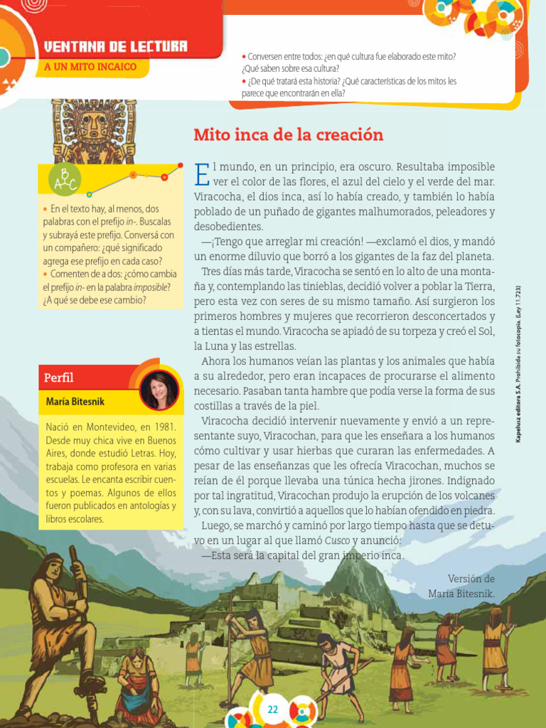 Copia Lengua 6to | PDF | Imperio Inca