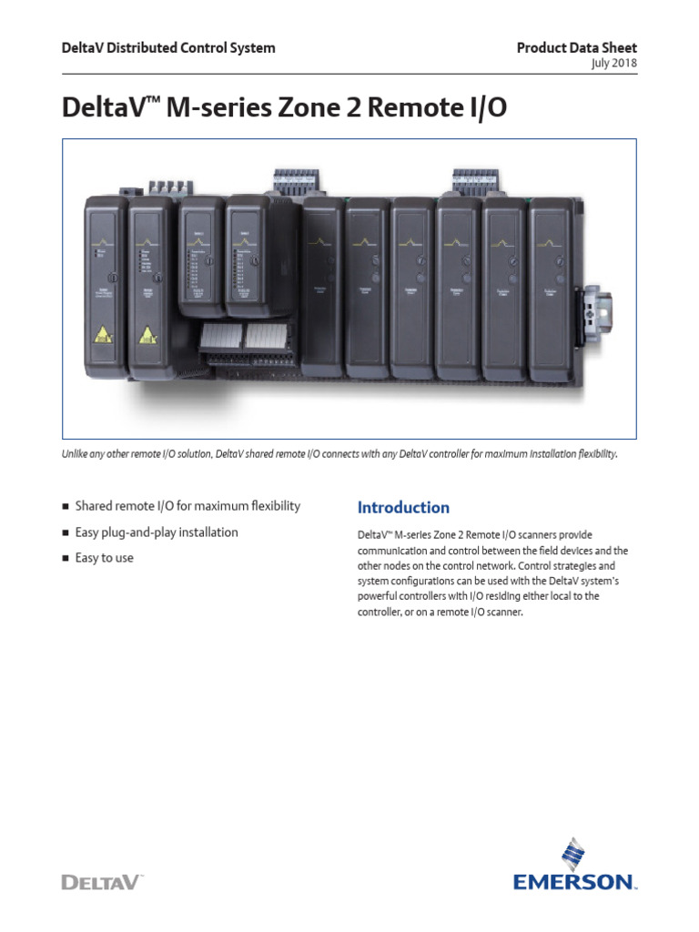 Product Data Sheet M Series Zone 2 Remote I o Deltav en 57284 | PDF | Input/Output | Image Scanner