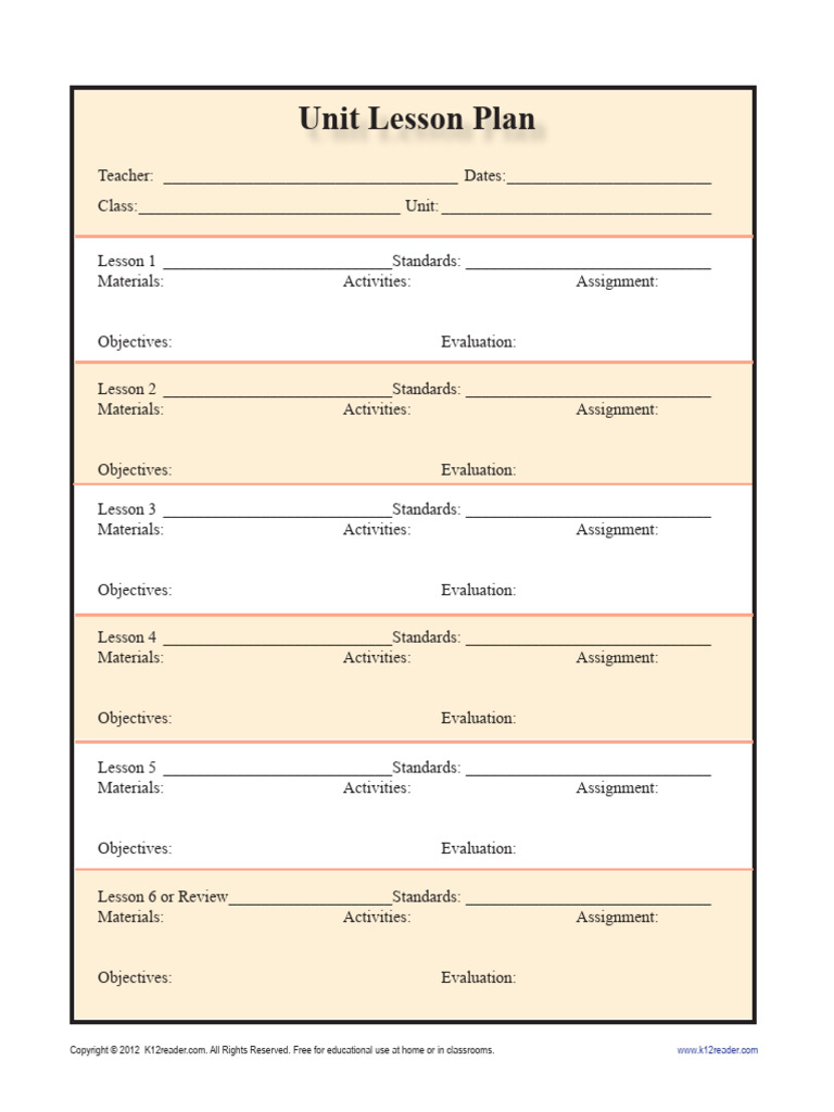 Secondary Detailed Unit Lesson Plan | PDF