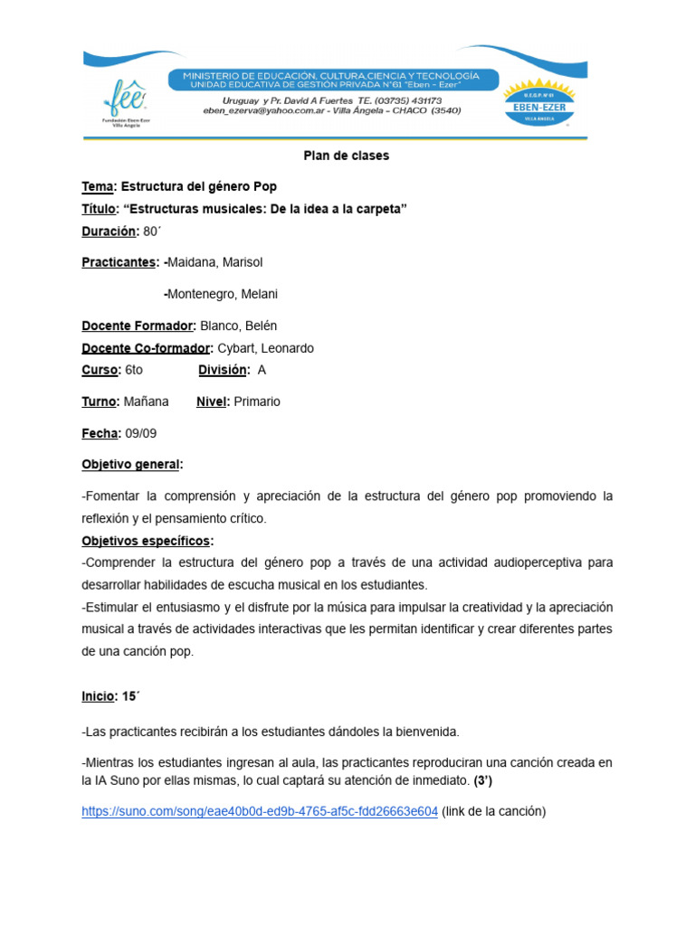 Estructura del Género Pop en Clases | PDF