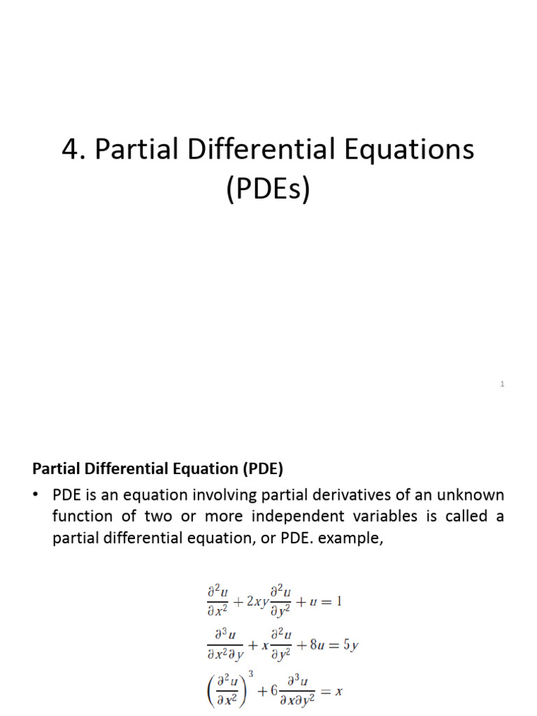 A Partial Differential Equation_NEW | PDF | Partial Differential ...