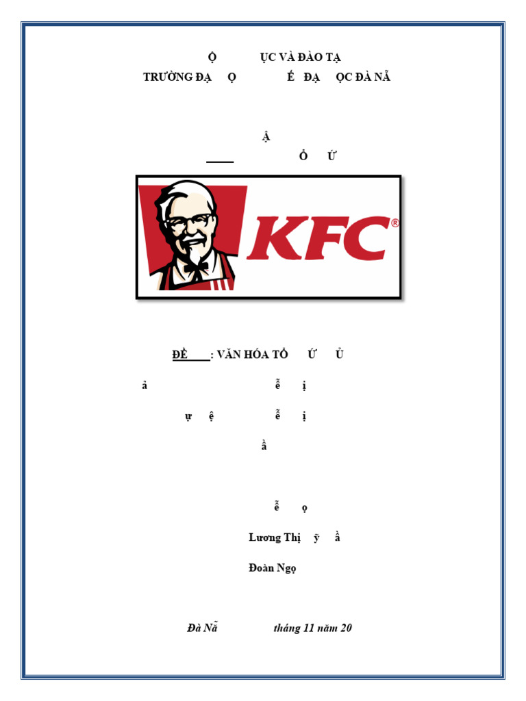 Văn Hóa T CH C KFC - Nhóm F - 48K31.1 | PDF