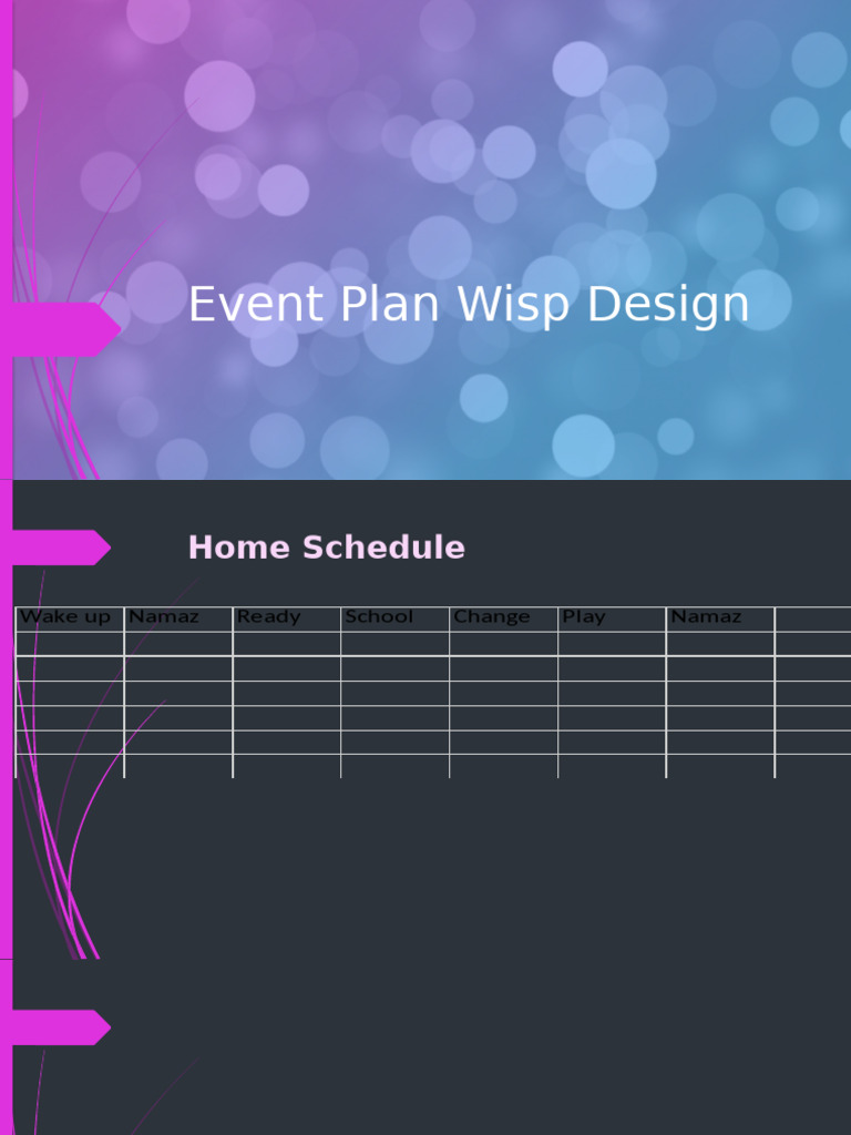 Event Plan Wisp Design | PDF