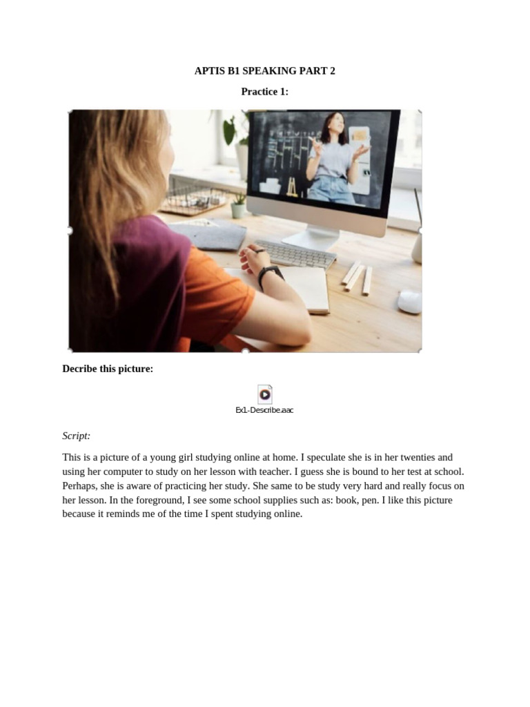 Speaking Practice 1 | PDF