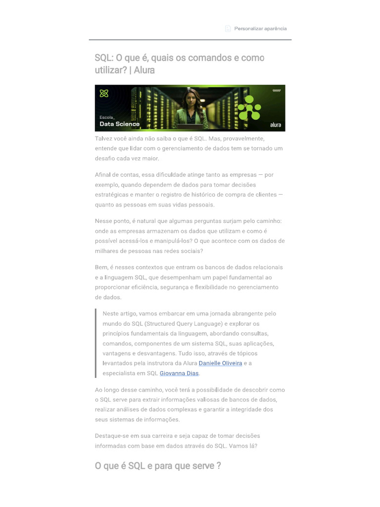 Saiba Tudo Sobre SQL | PDF