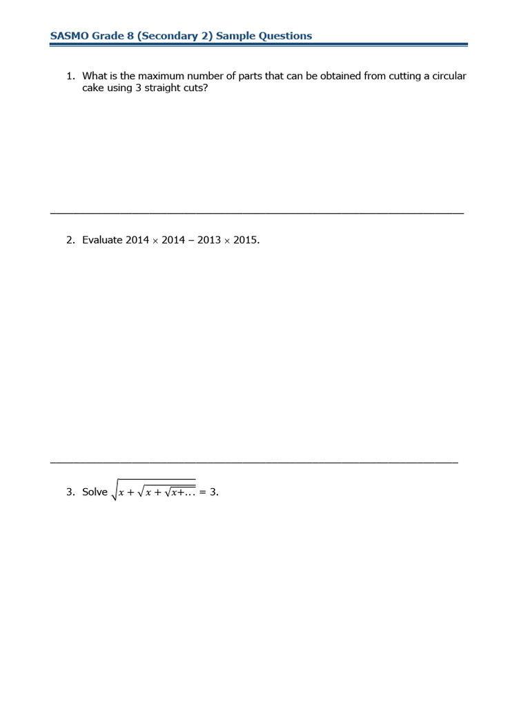 Grade-8-SASMO (3) - 250412 - 183517 | PDF | Prime Number | Numbers