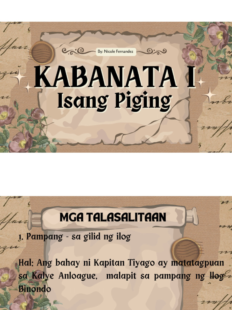 Filipino Kabanata 1 | PDF
