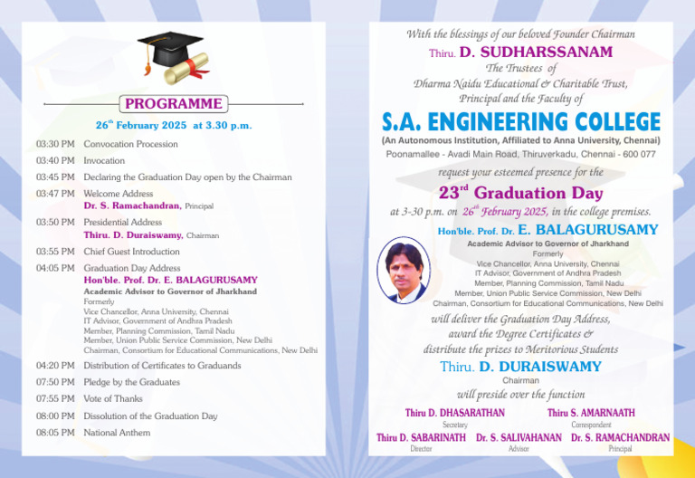 Anna University Graduation Day 2025 | PDF