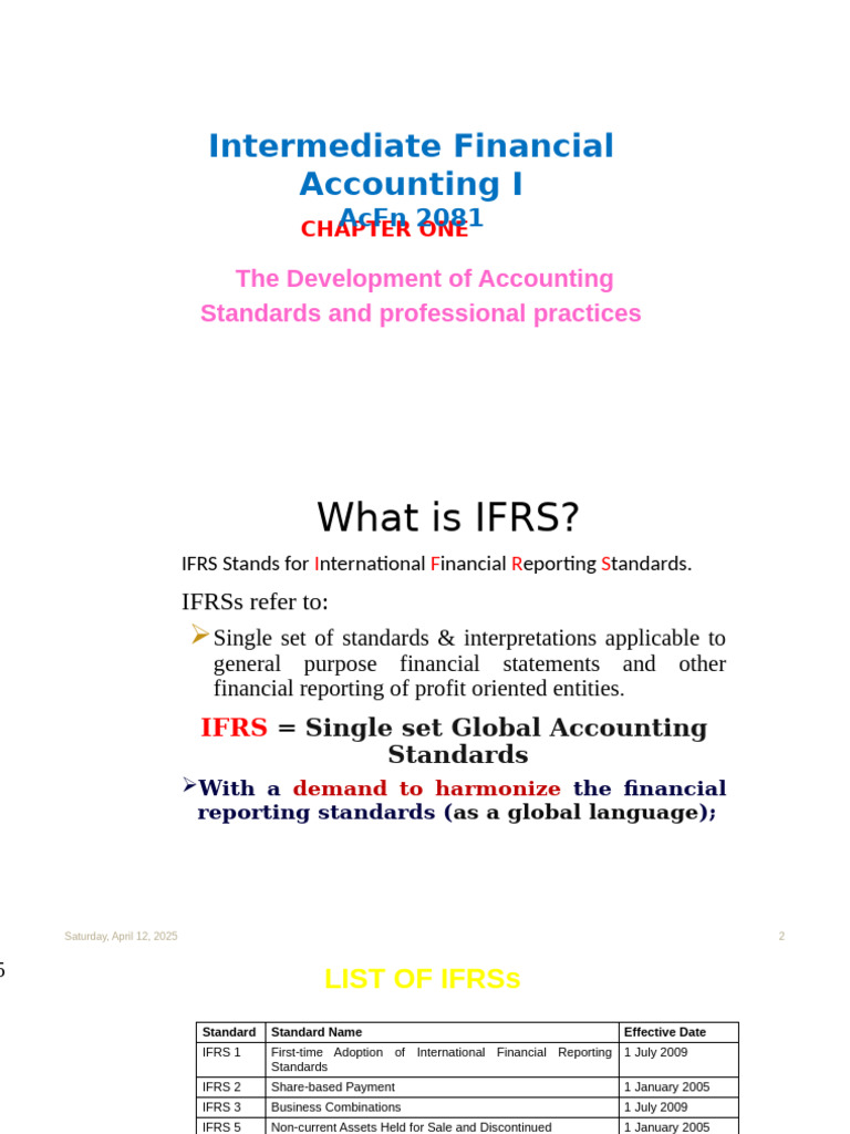 Intermidate Accounting 1 | PDF | International Financial Reporting Standards | Fair Value