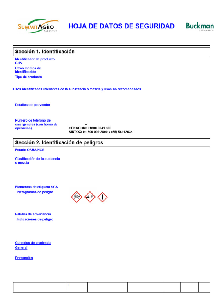 BUSAN30WB HojaDeSeguridad | PDF | Reciclaje | Agua