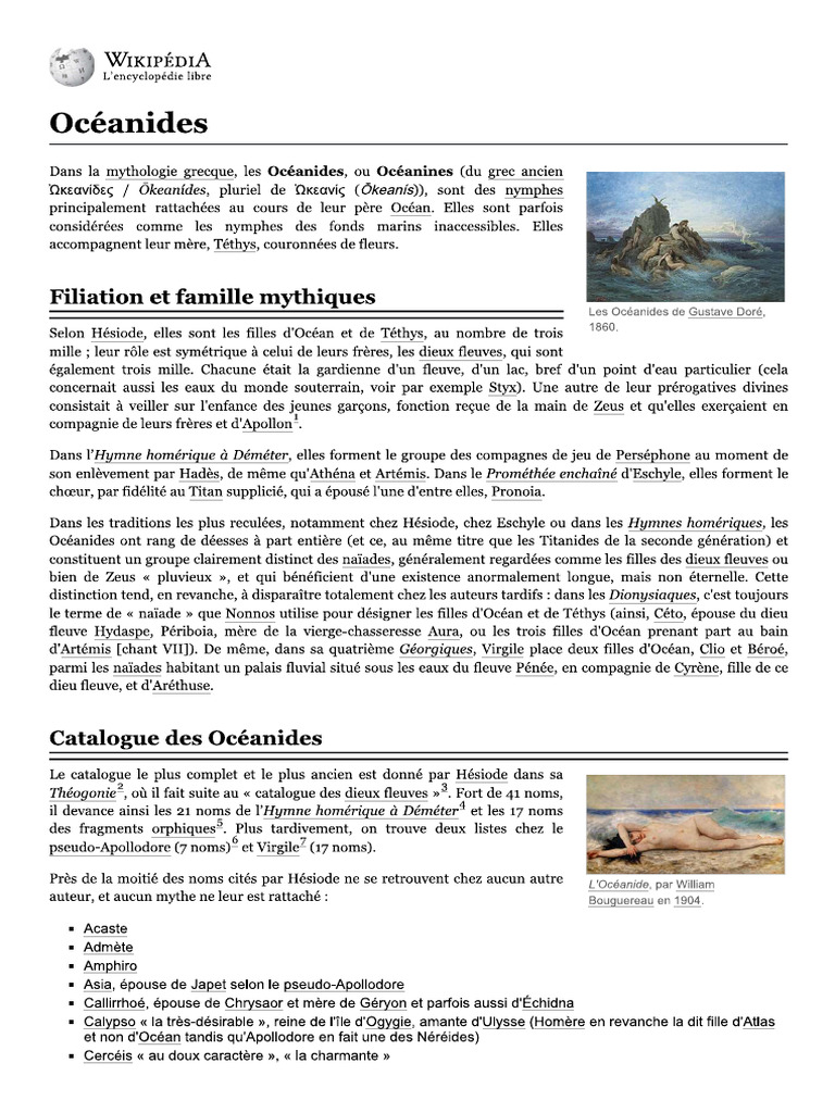 Océanides | PDF