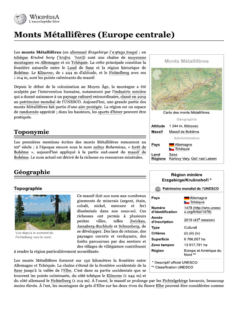 Monts Métallifères | PDF