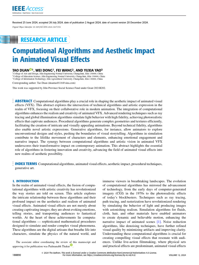 Algorithms Enhancing Animated VFX | PDF | Rendering (Computer Graphics ...