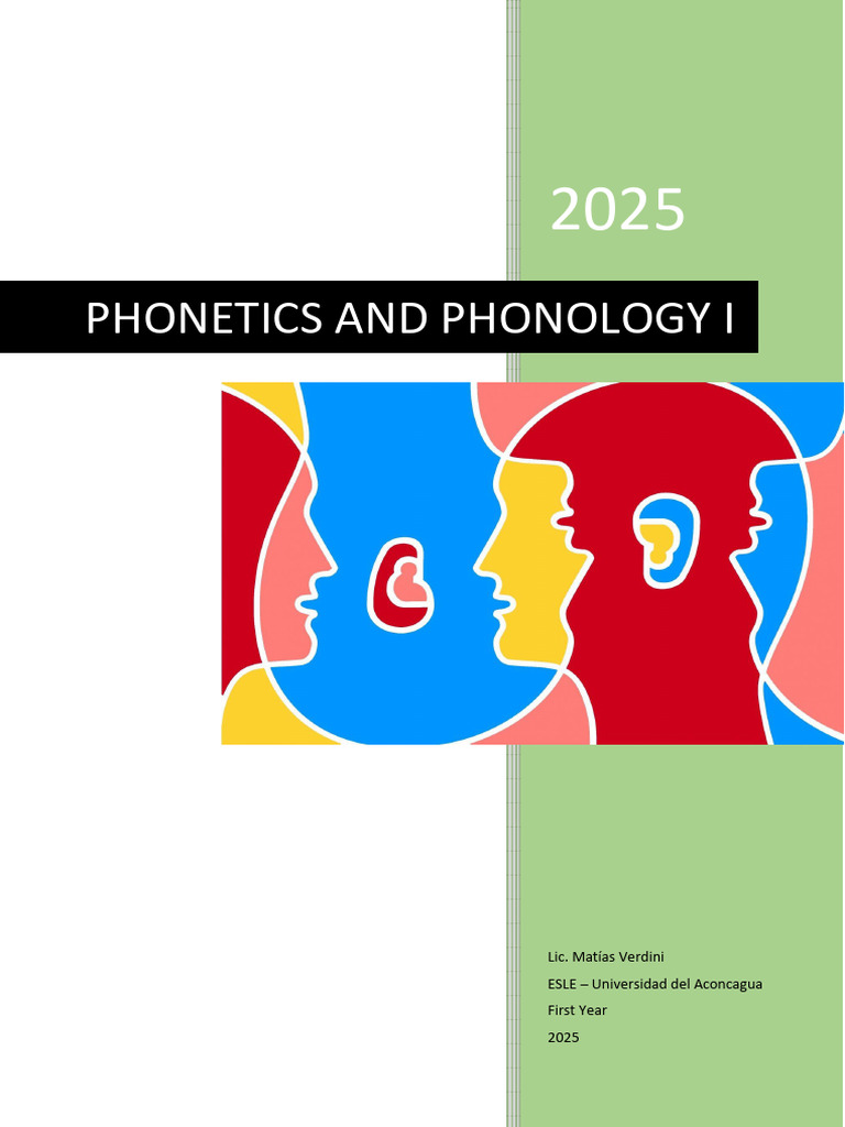 Phonetics and Phonology I - Booklet - 2025 - Theory | PDF | Phonetics ...