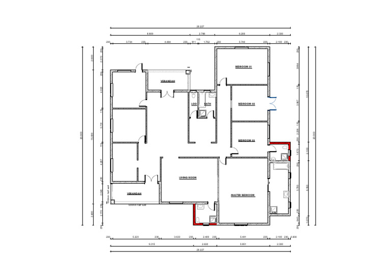 Main House Floor Plan Presentation Alterations and Additions | PDF