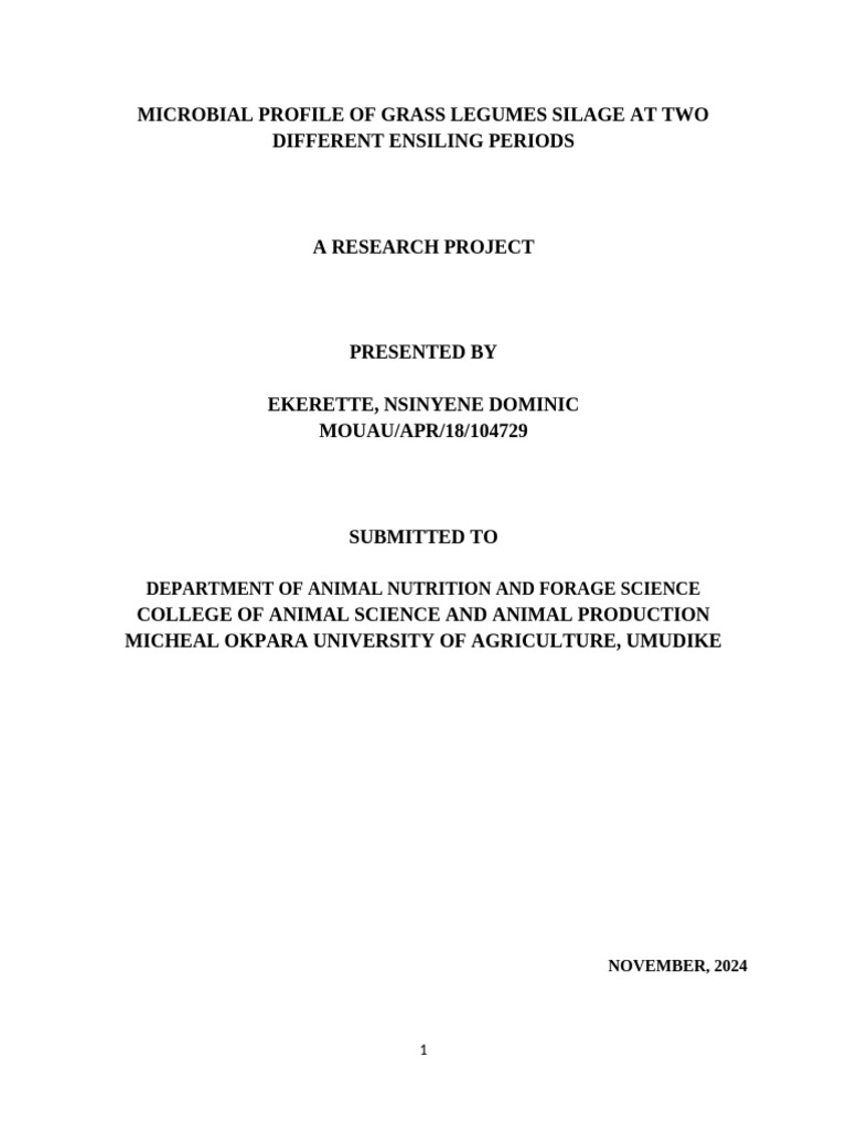 Ekerette Complete Project | PDF | Yeast | Fermentation