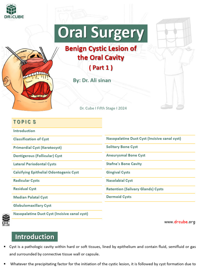 Updated Oral Surgery5 Lec 19 Benign Cystic Lesion of The Oral Cavity ...