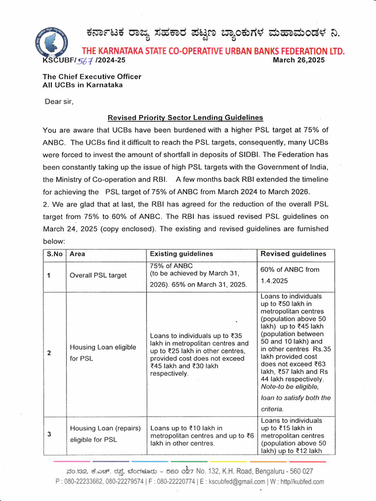 Revised Priority Sector Lending Guidelines-pages | PDF | Banking ...