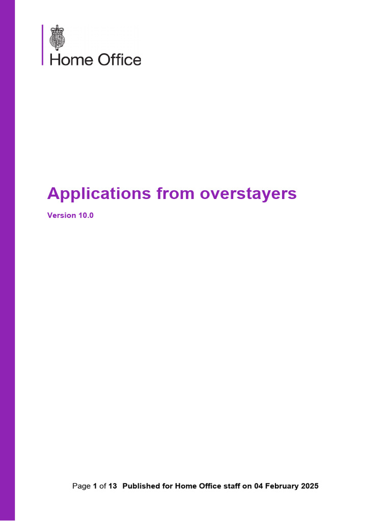 Applications+from+overstayers | PDF | Justice | Crime & Violence