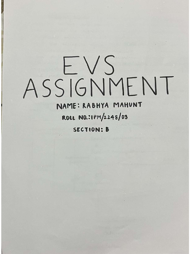 Evs Assignment | PDF