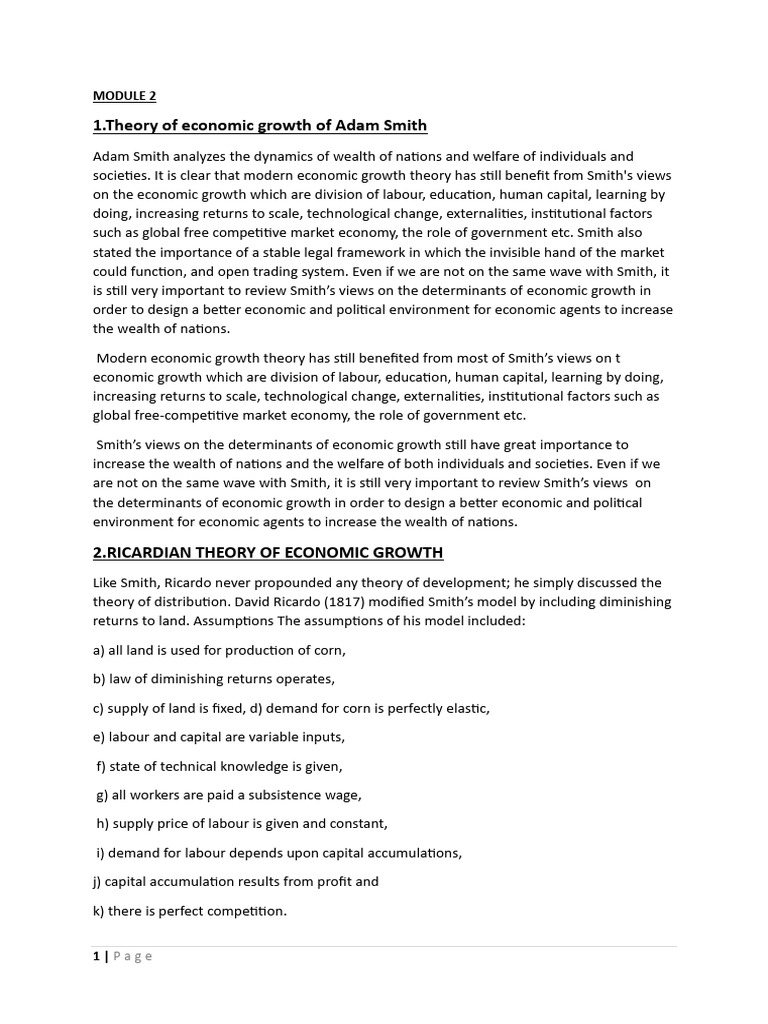 Growth and Development Module 2 | PDF | Economic Growth | Labour Economics