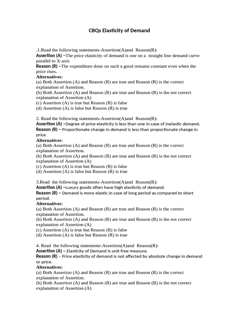 Understanding Elasticity of Demand Concepts | PDF | Demand | Elasticity (Economics)