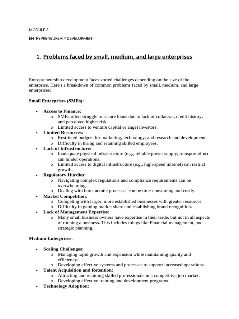 Challenges in Entrepreneurship Development | PDF | Entrepreneurship ...