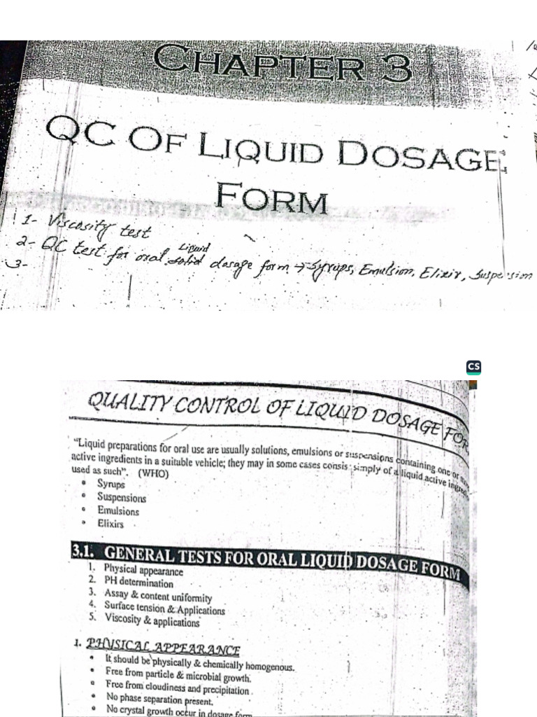 3.QC of Liquid Dosage Form | PDF