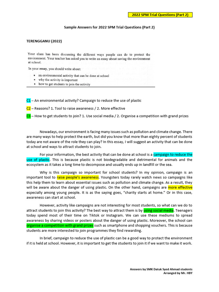 2022 SPM Trial Questions: Part 2 Answers | PDF | Electronic Cigarette ...