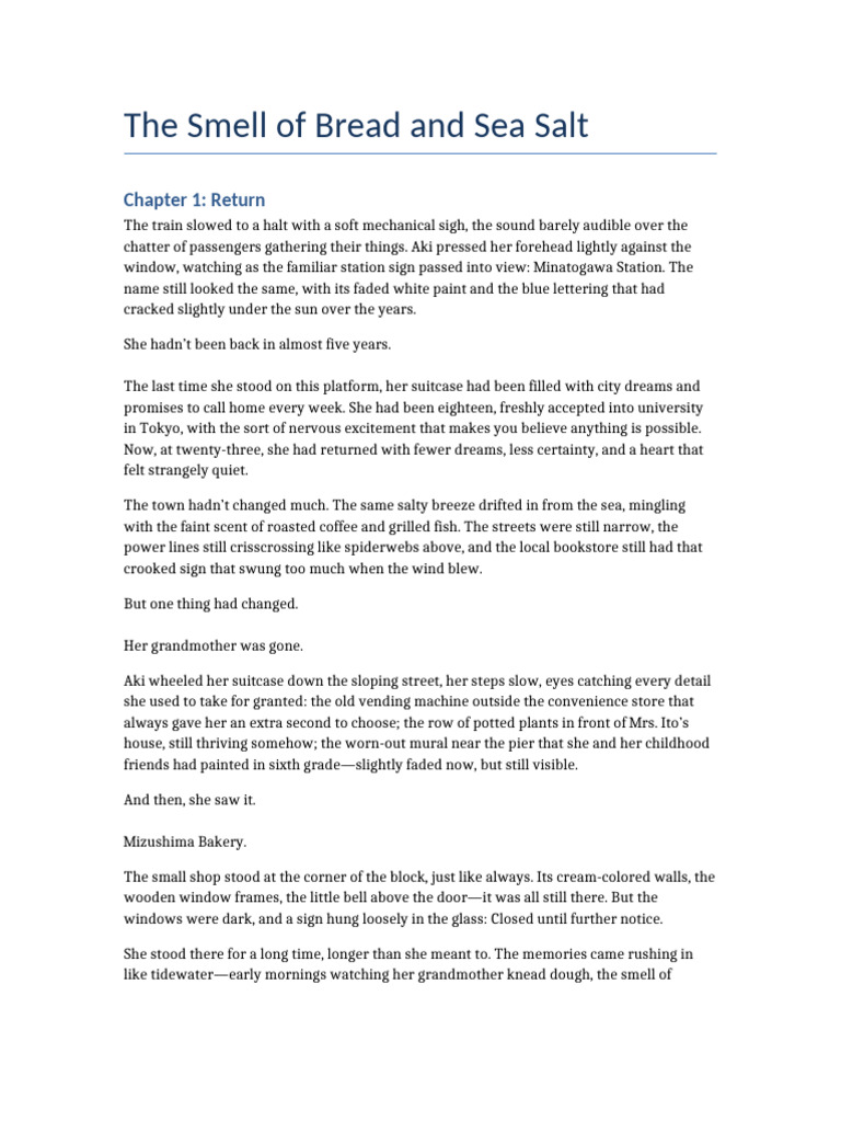 The Smell of Bread and Sea Salt | PDF