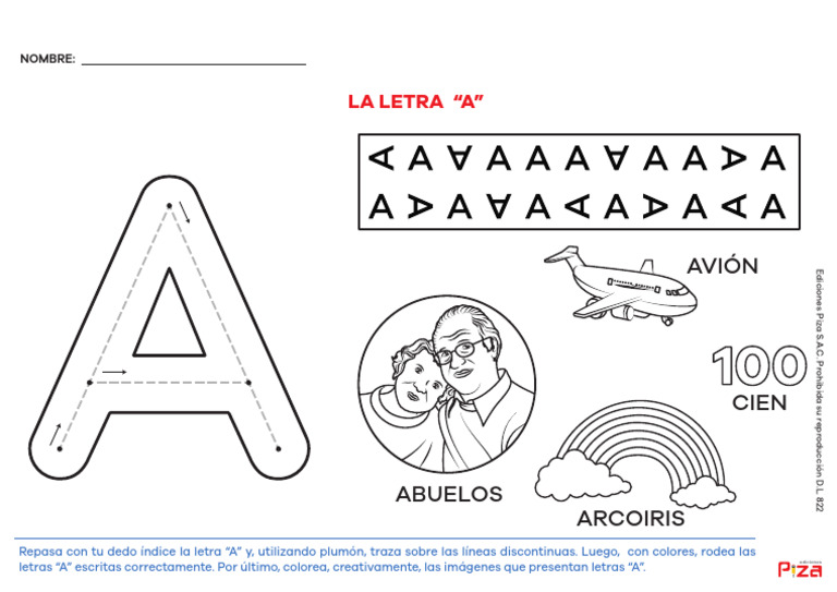 Actividades para aprender la letra A | PDF