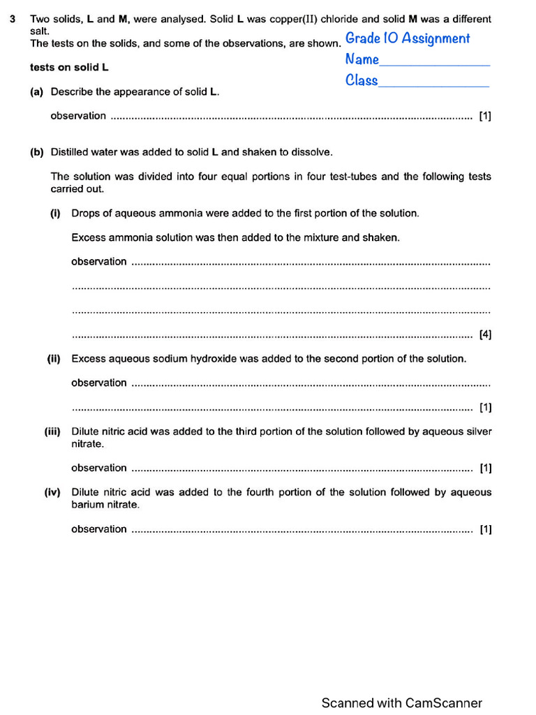 Grade 10 Assignment | PDF